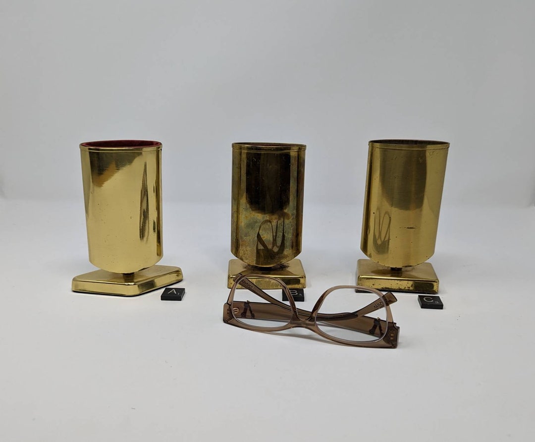 Vintage Brass Eyeglasses Holder Eyeglasses Stand Handy Etsy