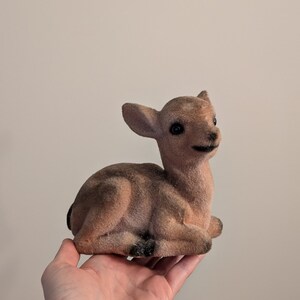 Vintage Flocked Deer Bank / Vintage Fuzzy Deer Money Bank Deer Figurine ...