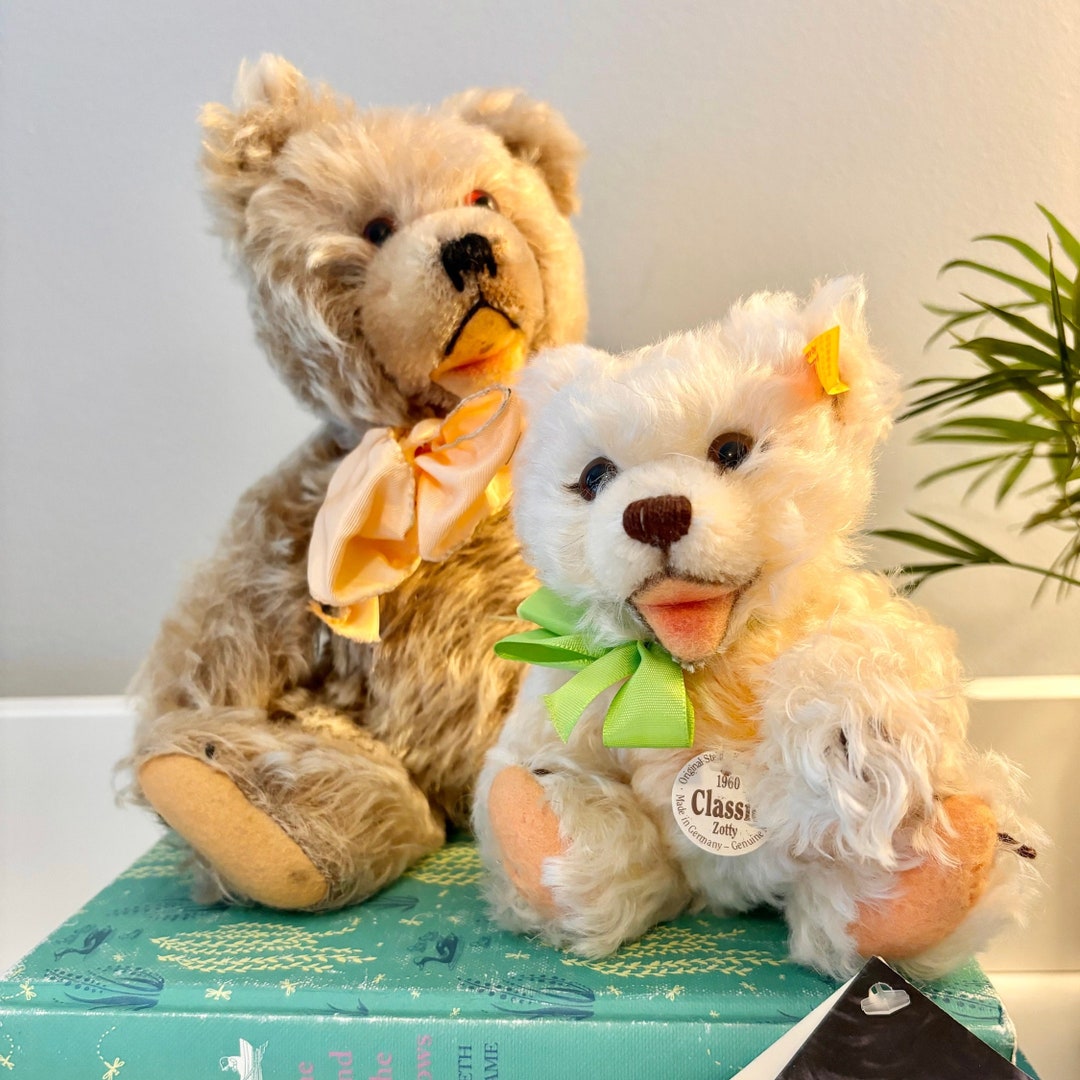 PAIR Vintage Steiff Teddy Bears / Curated Set of 2 Steiff Mohair Bears ...