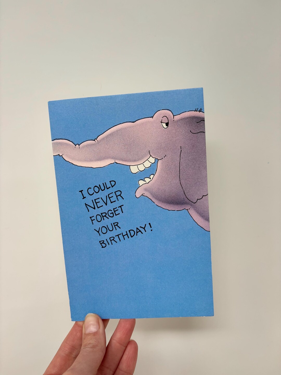 Vintage Funny Birthday Card / Vintage Elephant Birthday Greeting Card ...