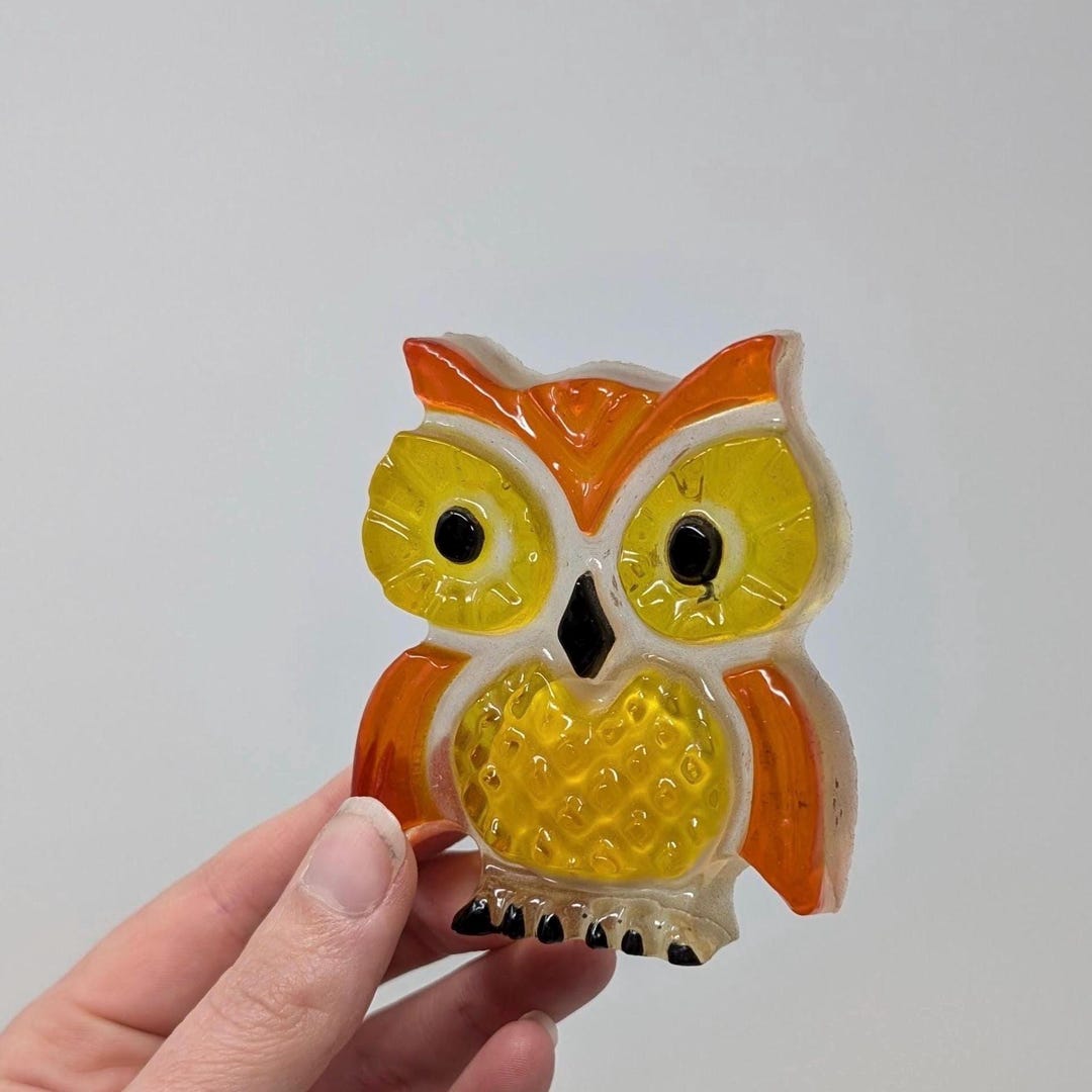 Vintage Wondermold Lucite Owl Nightlight / 70s Nitelite Wondermold Owl ...