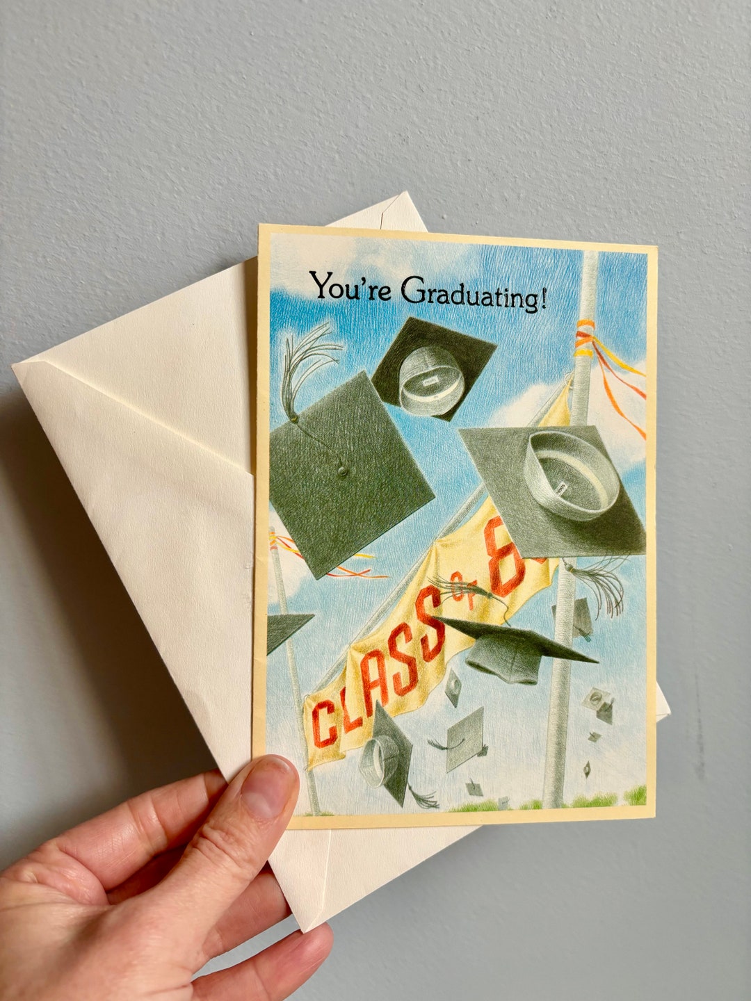 New Vintage Card for Grad / Congratulation Card for Graduate Congrats ...