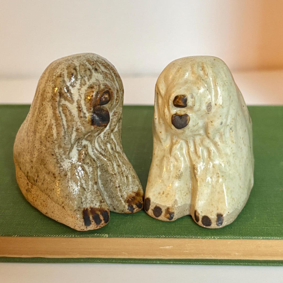 Vintage Sheepdog Pottery Figurine / Tremar UK Pottery Old English ...
