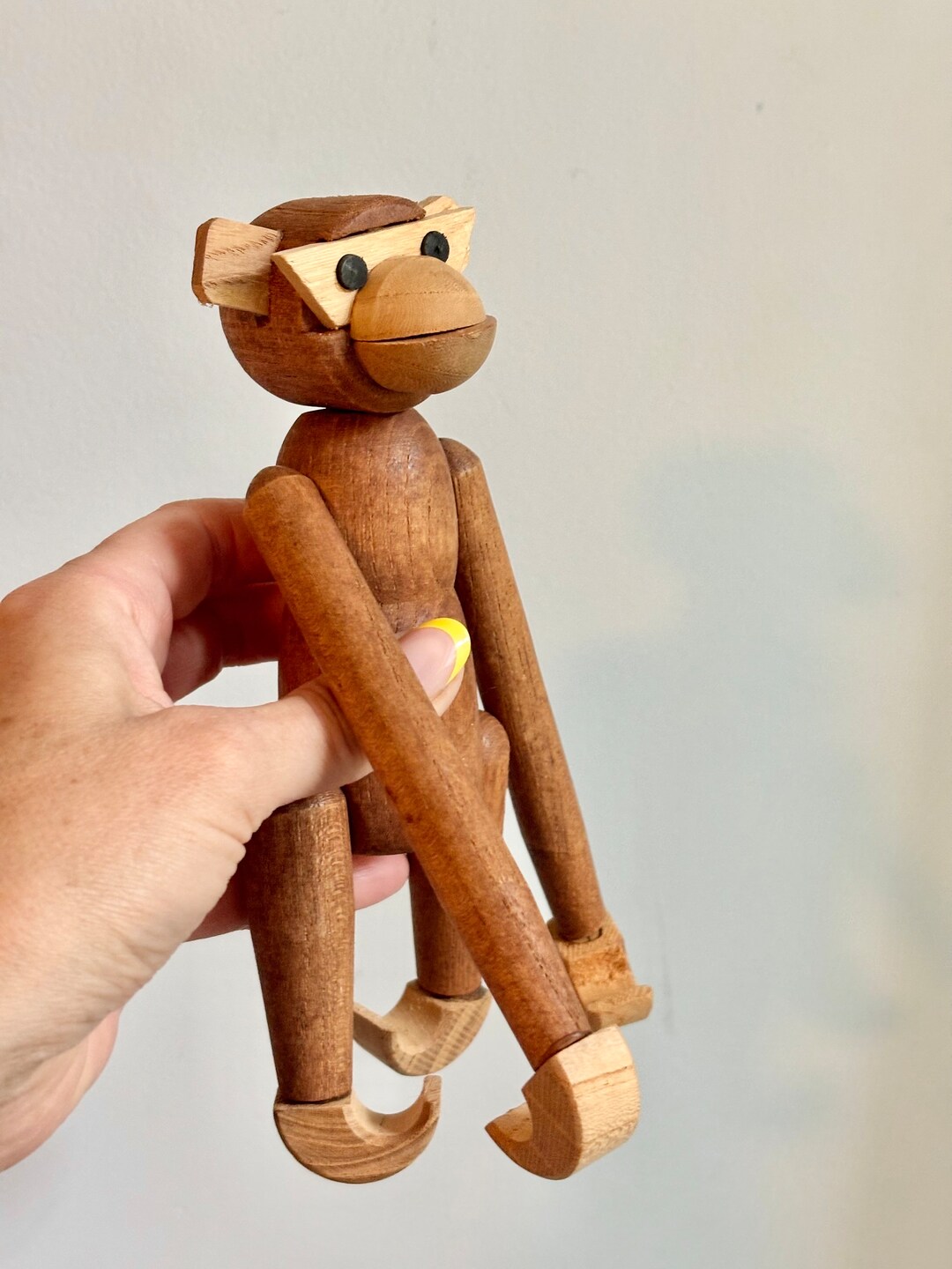 Vintage Teak Monkey / MCM Carved Teak Monkey Made Japan Vintage Wood ...