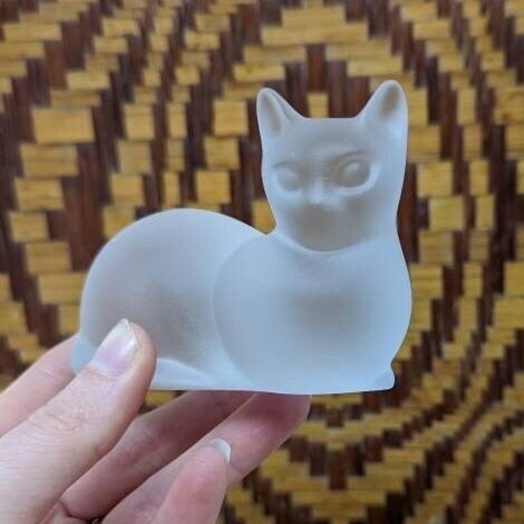 Vintage Frosted Glass Cat Figurine by Lennox / Vintage Lennox Cat Frost ...