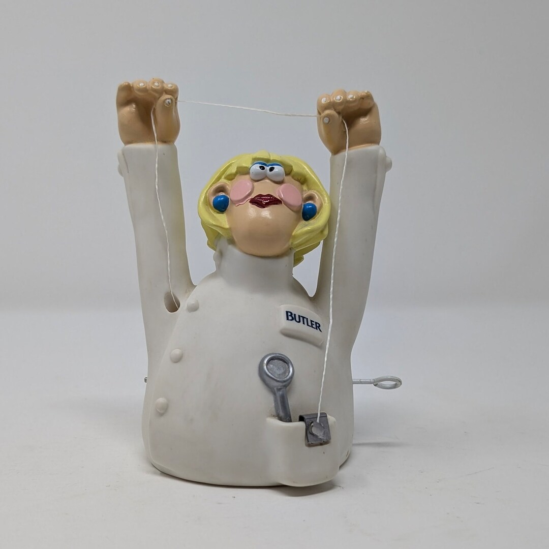 Butler Dental Floss Dispenser Female Dentist Novelty Promo Oral Teeth ...