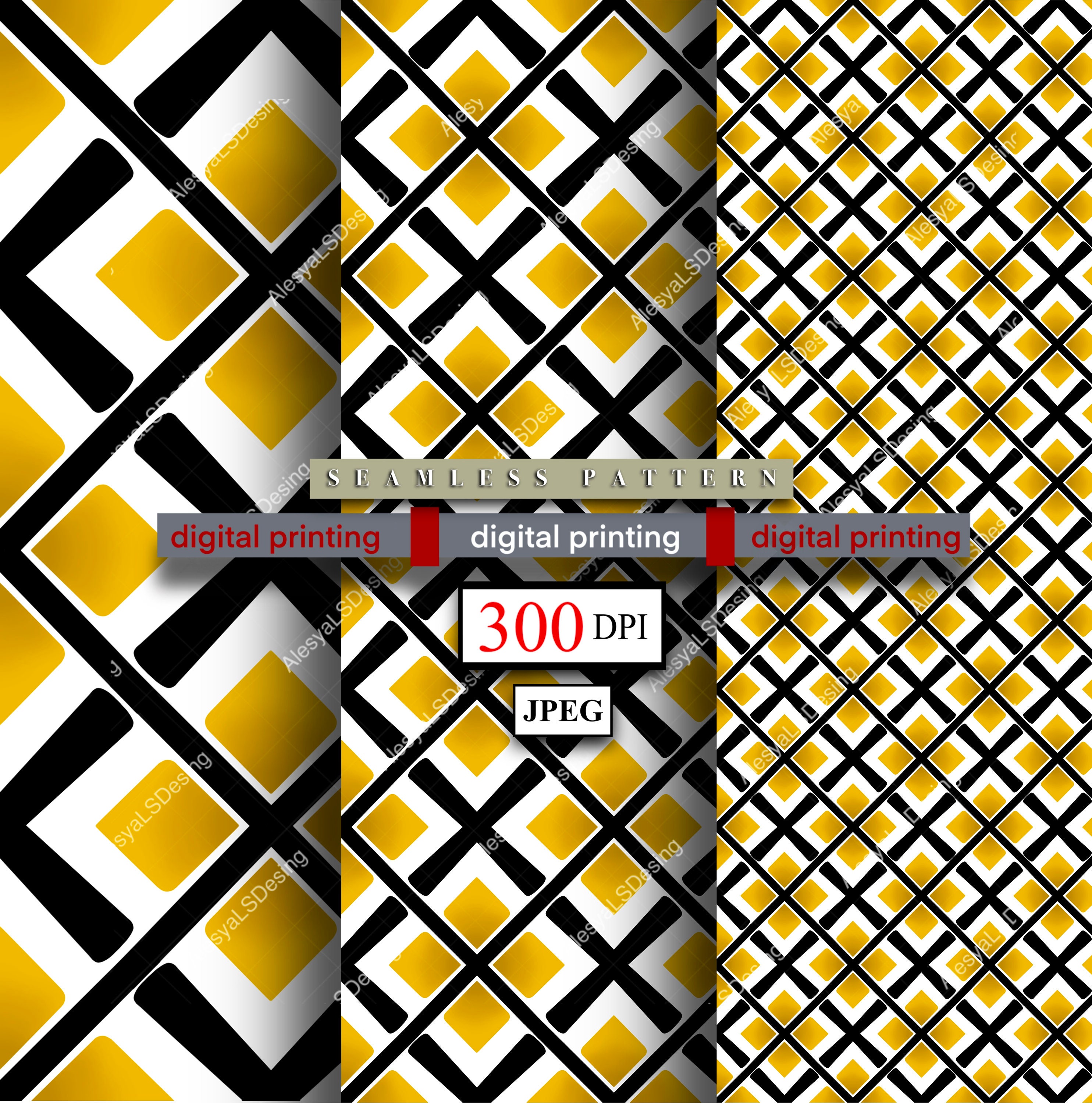 Digital Seamless Geometric Pattern Square Pattern Diamond Pattern ...