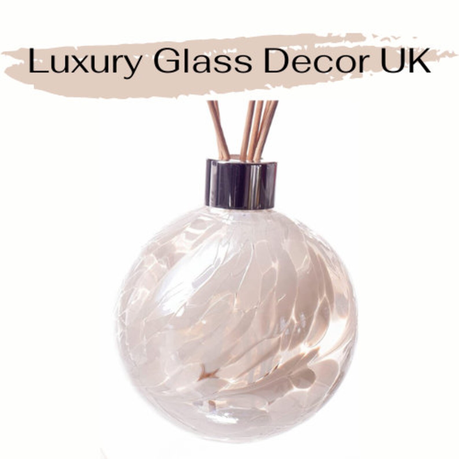 Luxury Reed Diffuser Mouthblown Glass Sphere White - Etsy UK