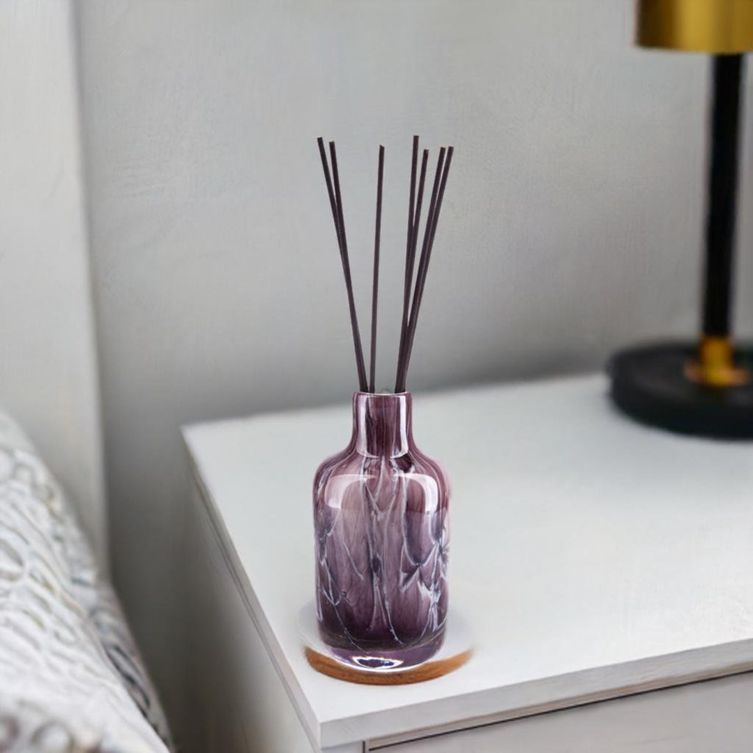 Reed Diffuser Mouth Blown Glass Open Cylinder Apothecary Design in ...