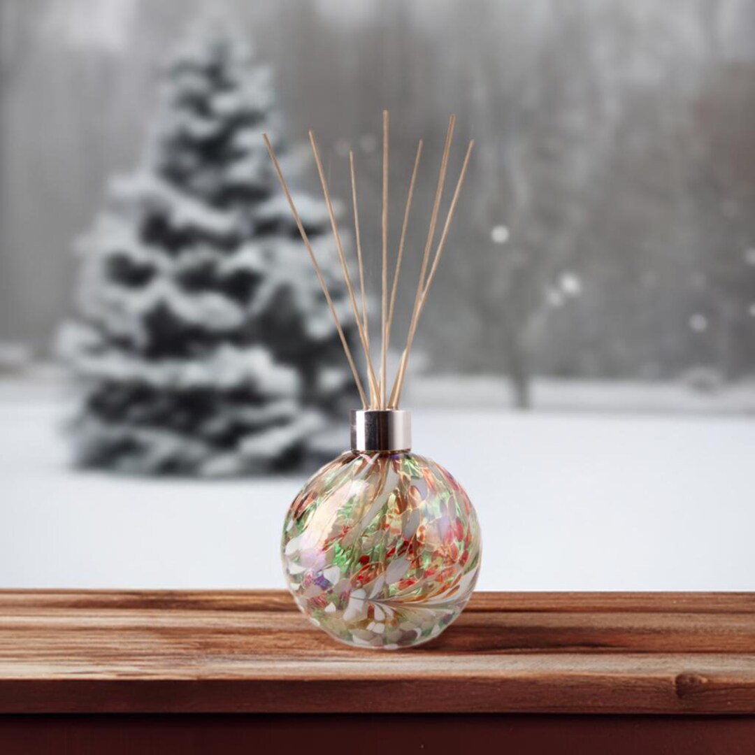 Luxury Reed Diffuser Mouth Blown Glass Sphere Red Green White Design - Etsy