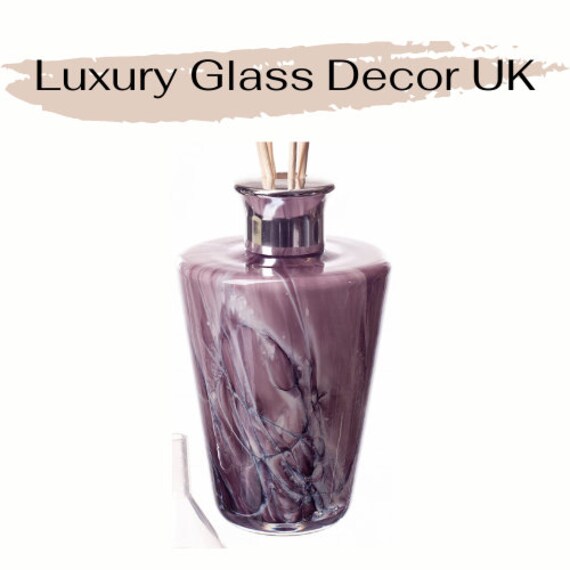 Luxury Reed Diffuser Mouth Blown Glass Conical Purple Violet - Etsy