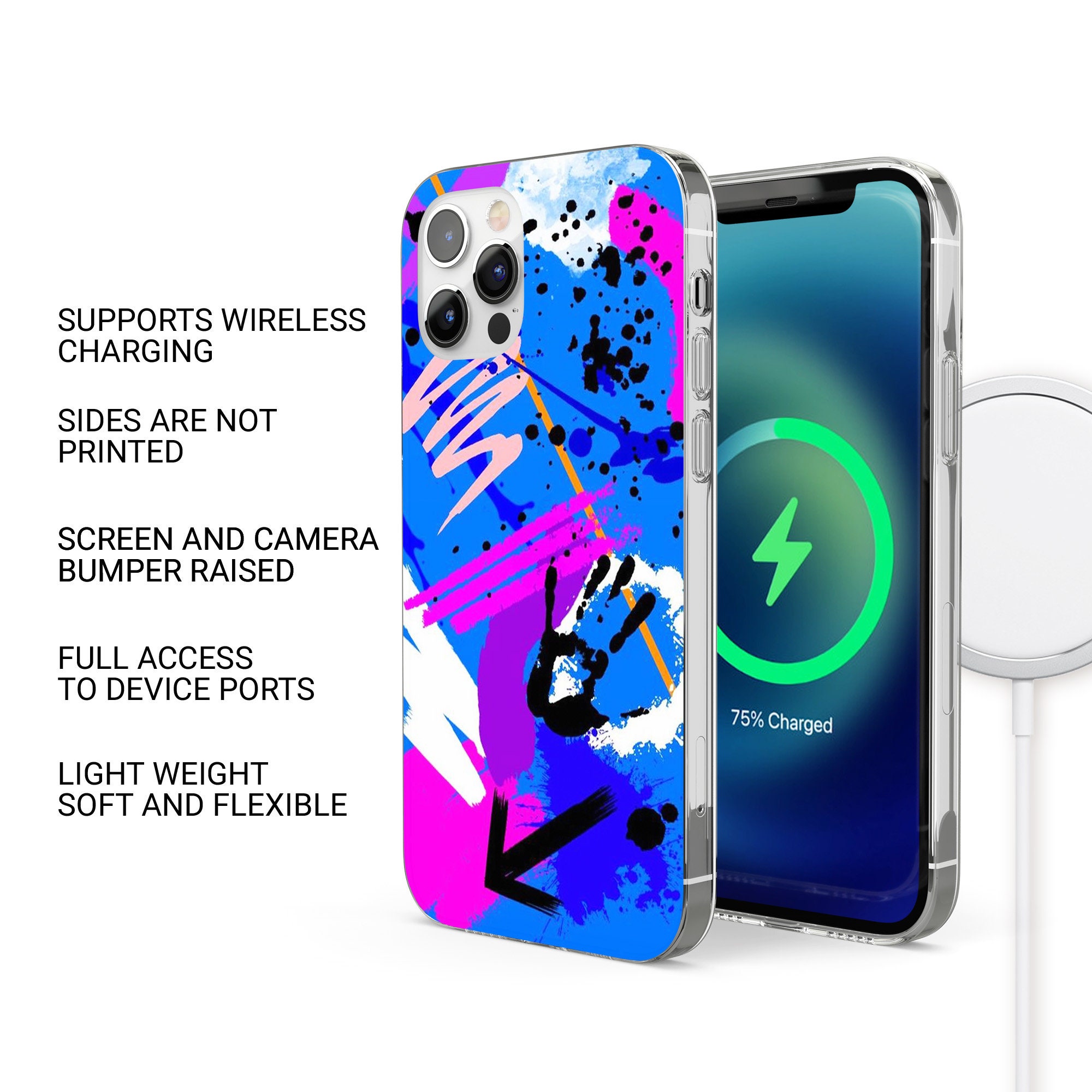 Retro 80s Phone Case Nostalgia Cover for iPhone 14pro, 13, 12, 11, 8 ...