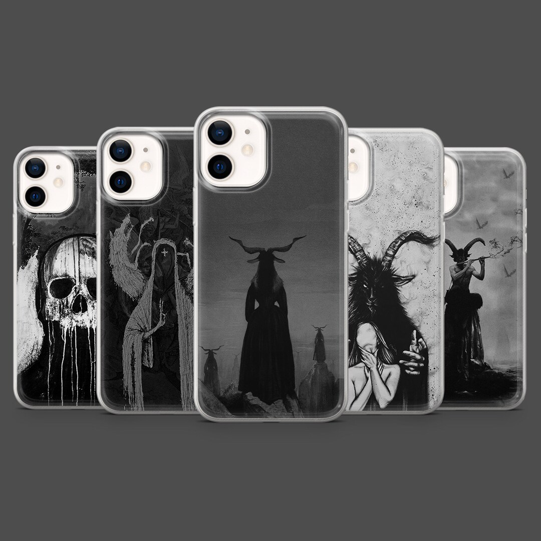 Dark Aesthetic Phone Case Creepy Cover for iPhone 14pro, 13, 12, 11, 8 ...