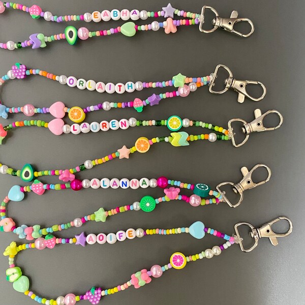 Custom Beaded Keychains - Etsy