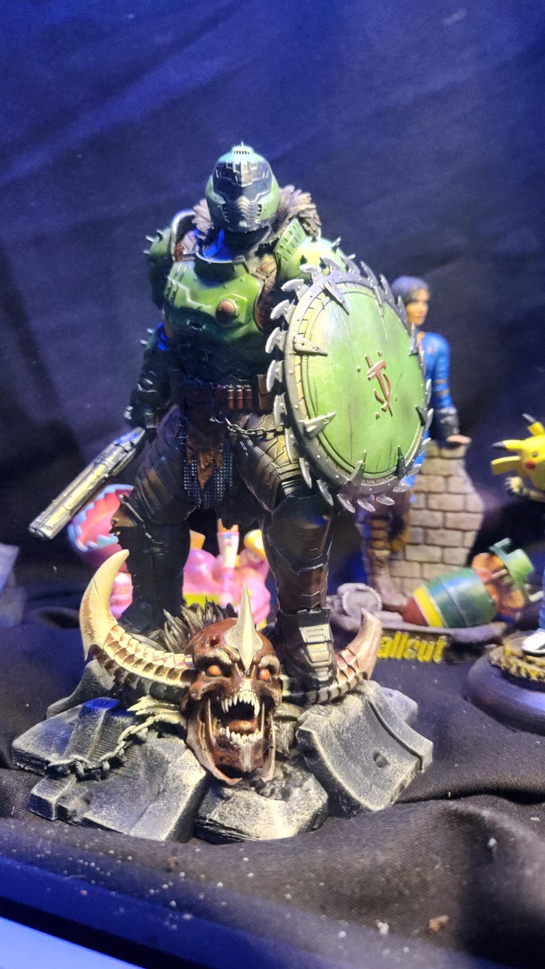 Handmade Doom Slayer Statue | 3D Printed Gamer Decor - Etsy