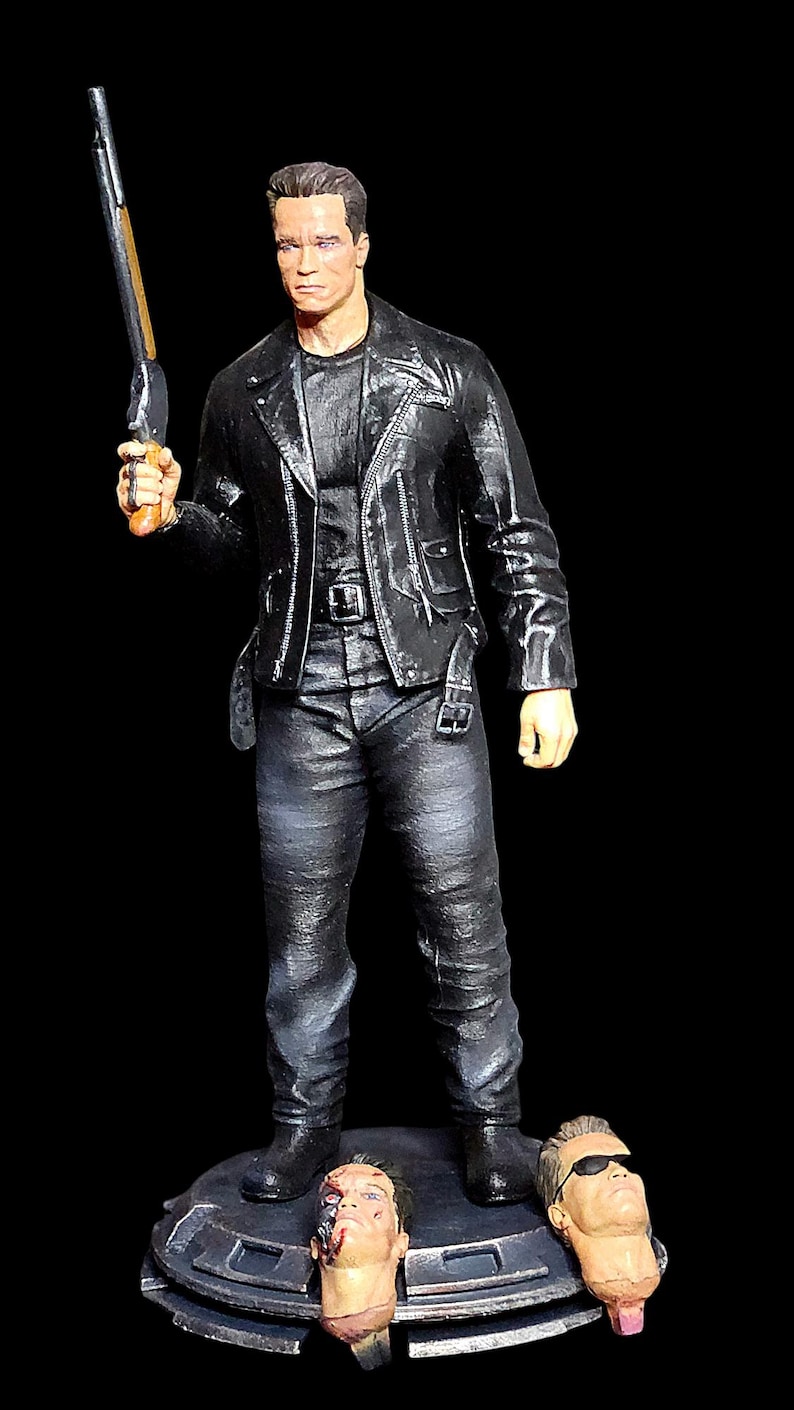 Terminator T2 3D Printed Statue | Arnold Schwarzenegger Figure - Etsy