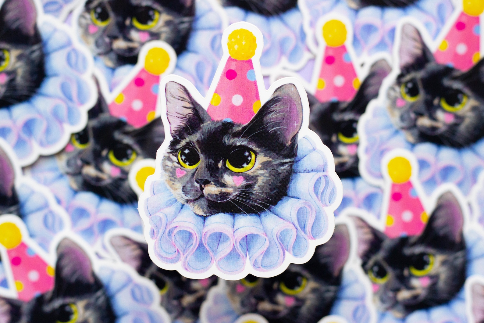 Lemon, Cat in a Clown Costume – Waterproof Glossy Vinyl Sticker - Etsy