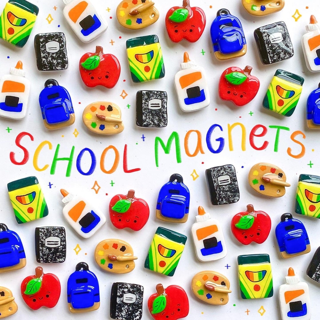 School Magnets, Handmade Clay - 1.5in - Teacher, White Board, Fridge - Etsy