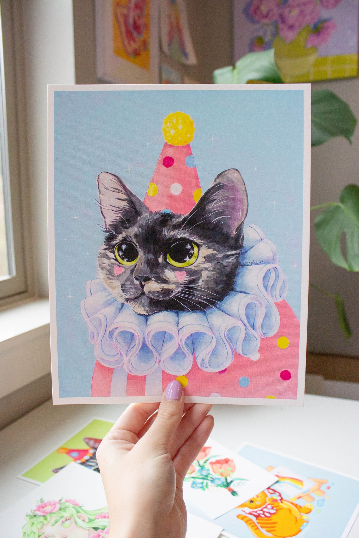 Lemon, Cat in a Clown Costume – 8x10in. Giclée Fine Art Print - Etsy