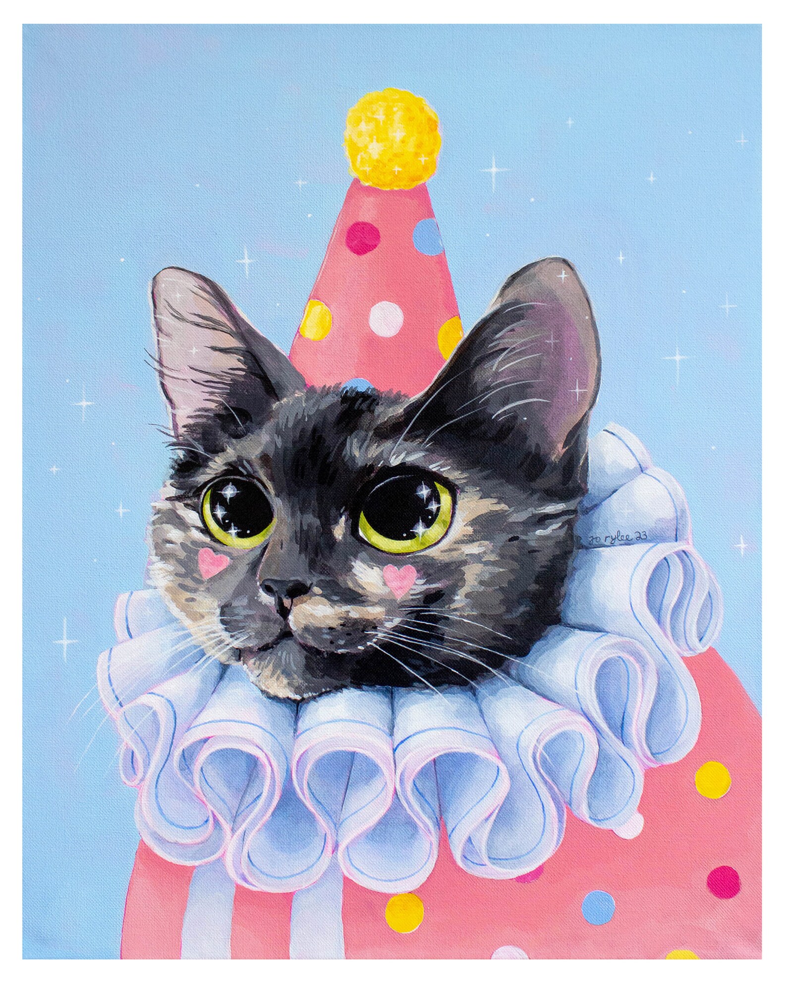 Lemon, Cat in a Clown Costume – 8x10in. Giclée Fine Art Print - Etsy