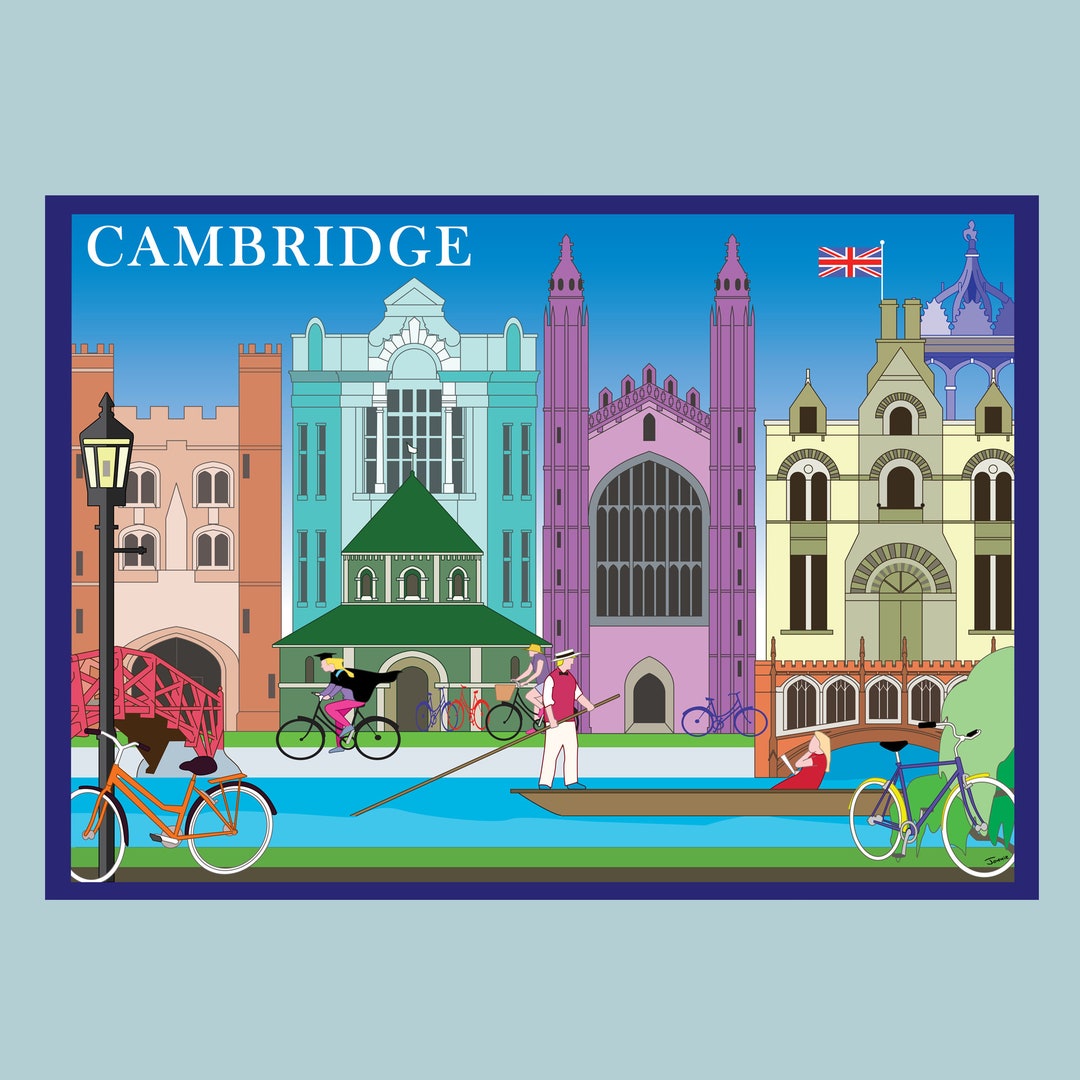 Cambridge. Landscape Print. A4, A3, A2 Sizes. - Etsy UK