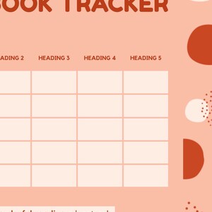 Yearly Book Tracker Printable - Etsy