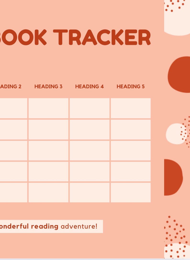 Yearly Book Tracker Printable - Etsy
