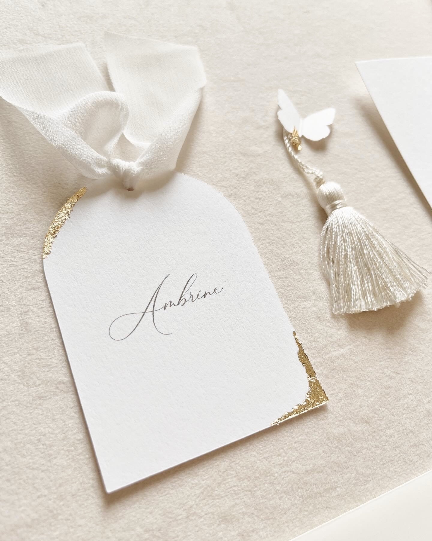 Customizable Wedding Invitation - Textured Paper, Calligraphy, Muslin ...