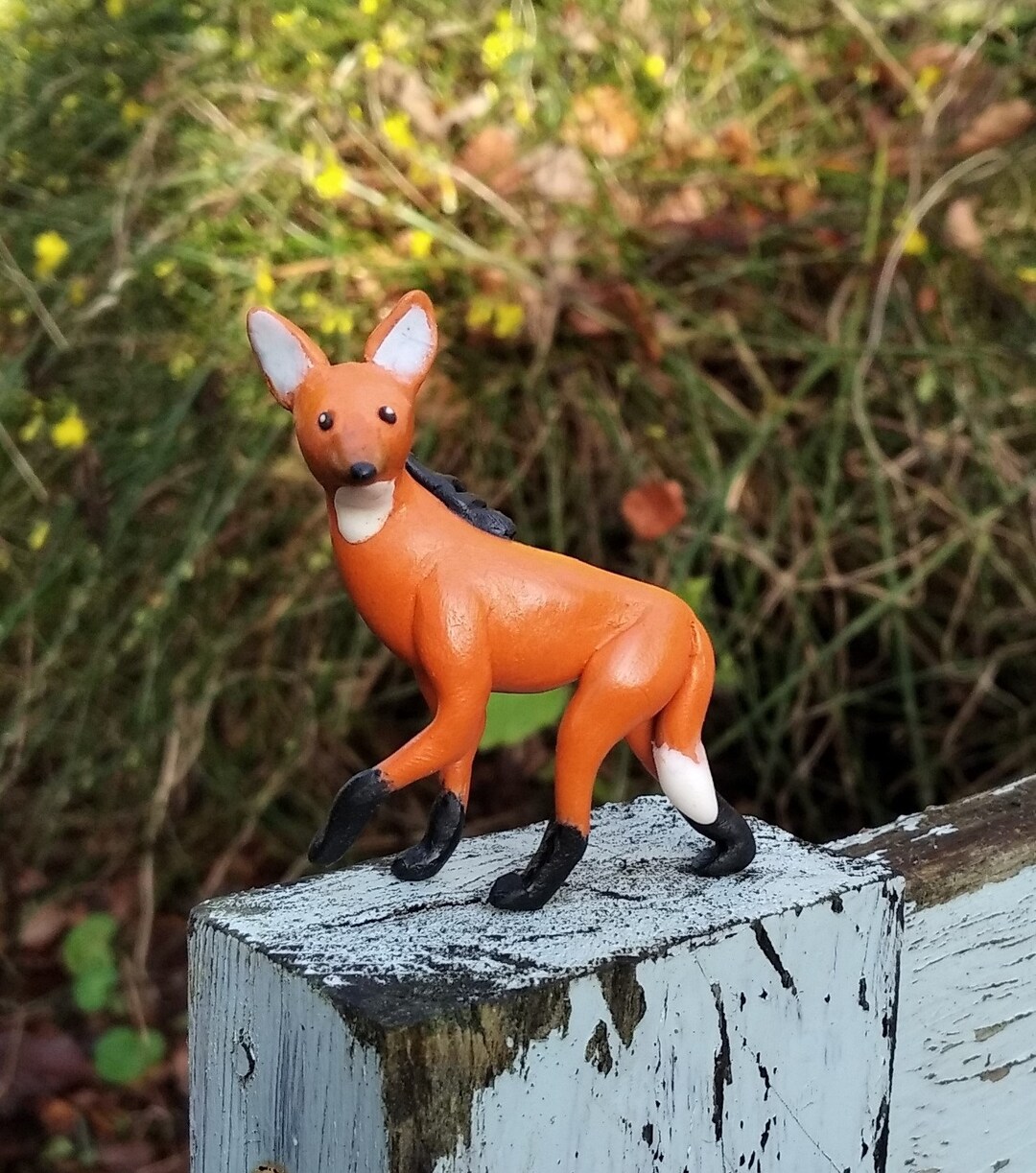 Maned Wolf Figurine, Wolf Figure, Maned Wolf Model - Etsy