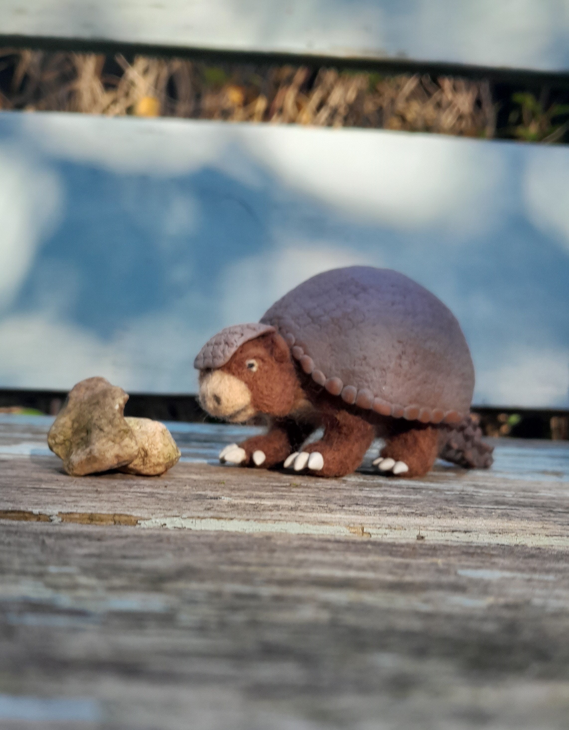Glyptodon Felted Figure Ice Age Prehistoric Armadillo Figurine MADE TO ...