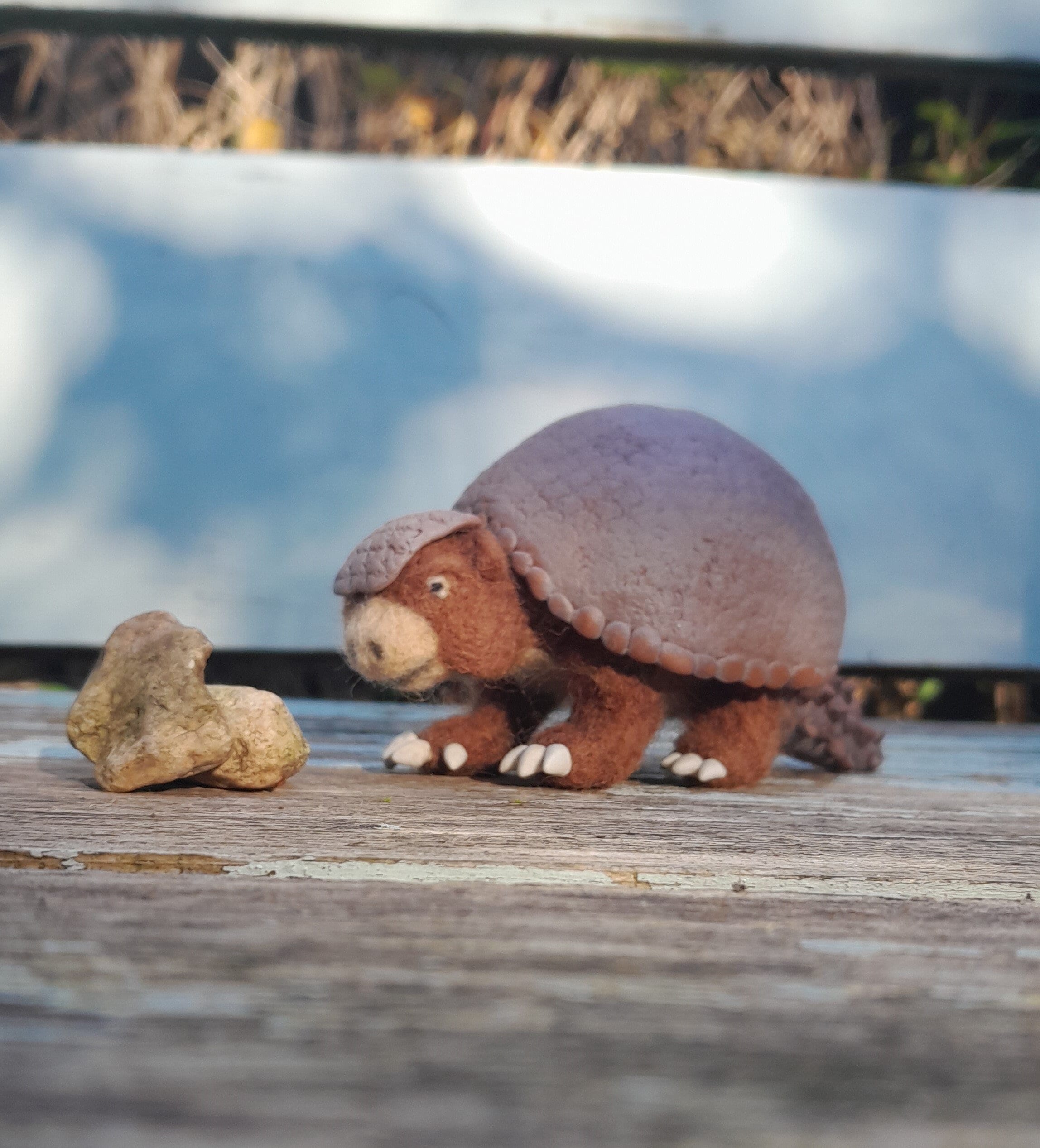 Glyptodon Felted Figure Ice Age Prehistoric Armadillo Figurine MADE TO ...