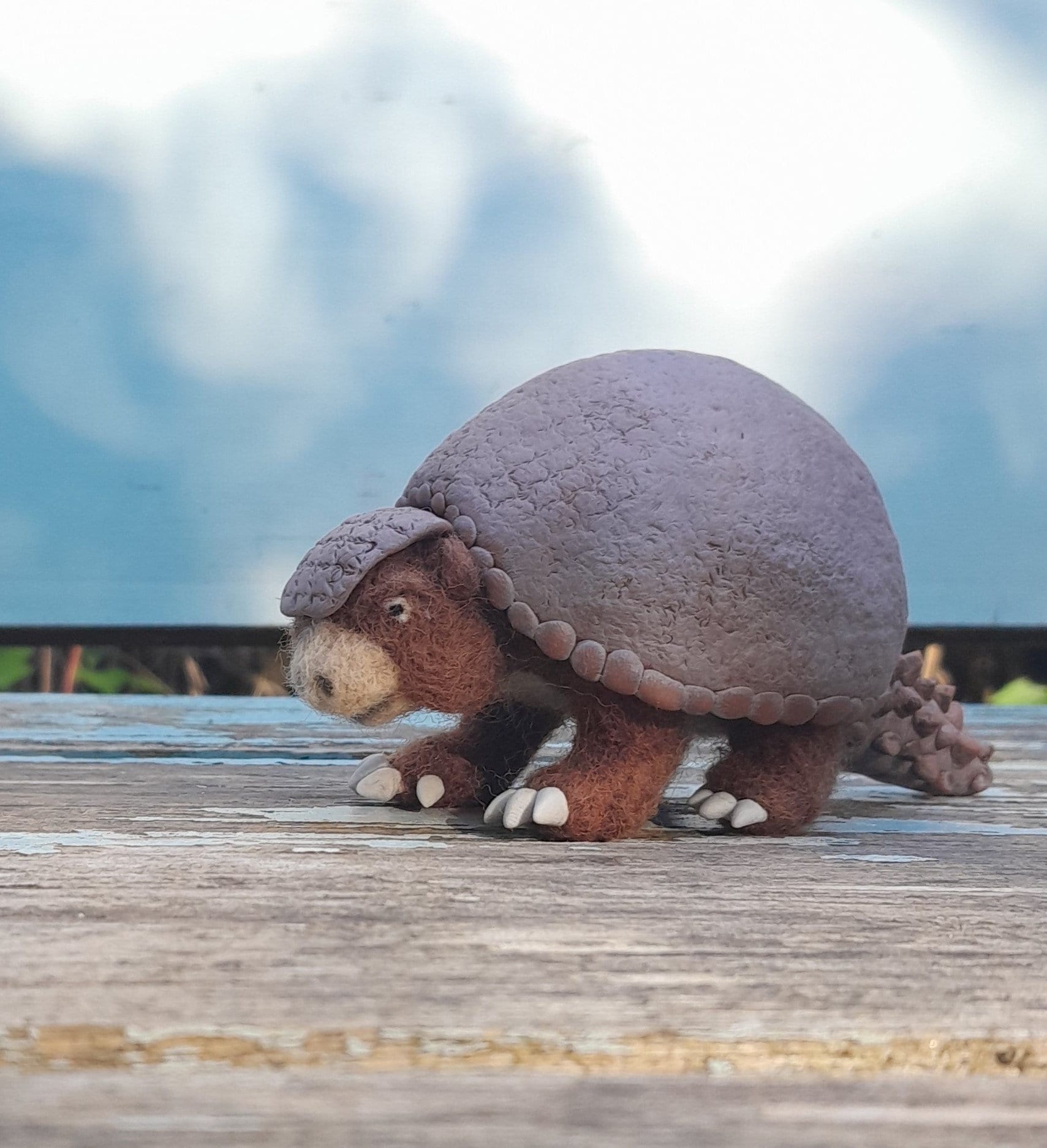 Glyptodon Felted Figure Ice Age Prehistoric Armadillo Figurine MADE TO ...