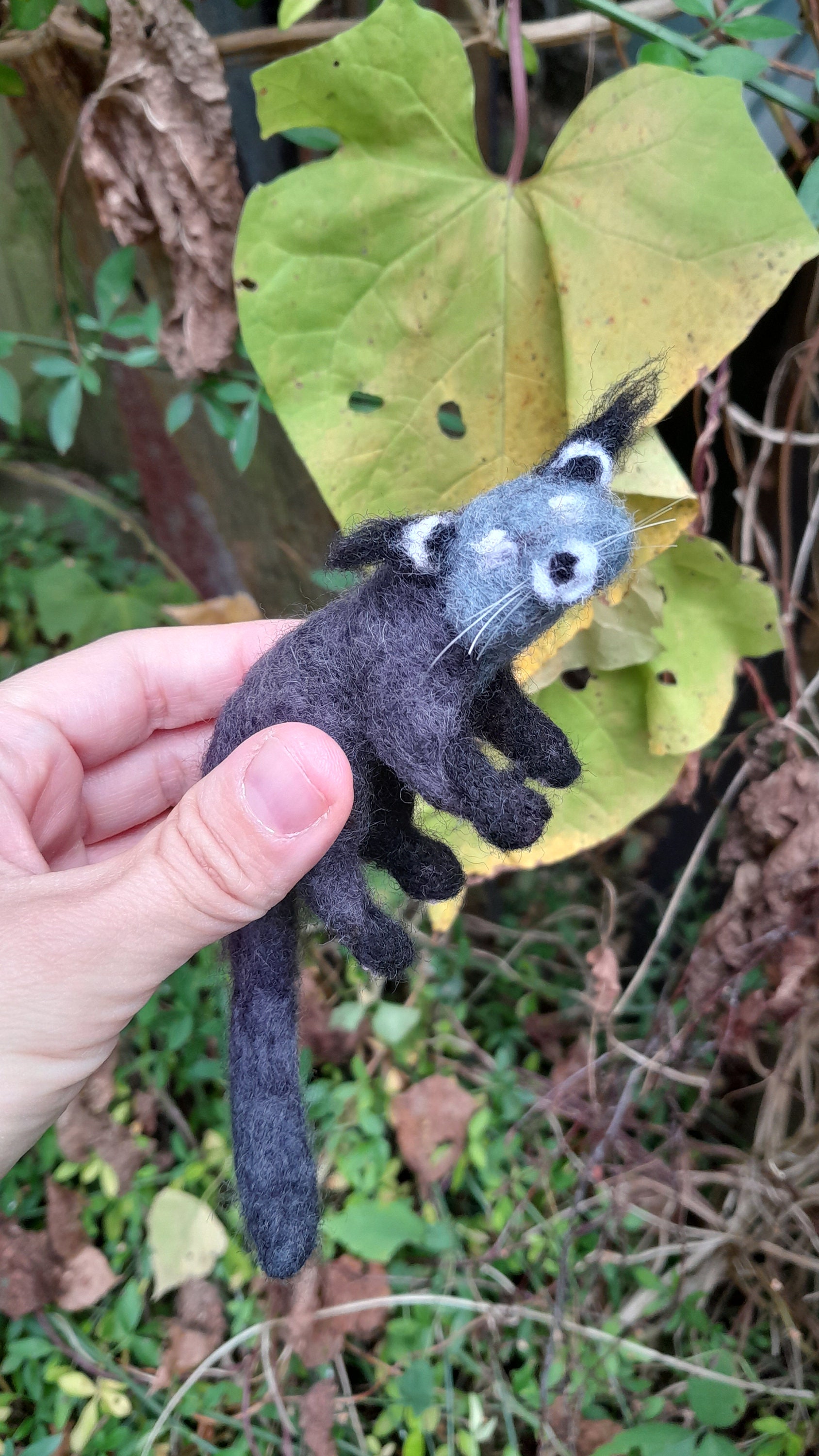 Needle Felted Binturong: Handmade Bearcat Figurine - Etsy