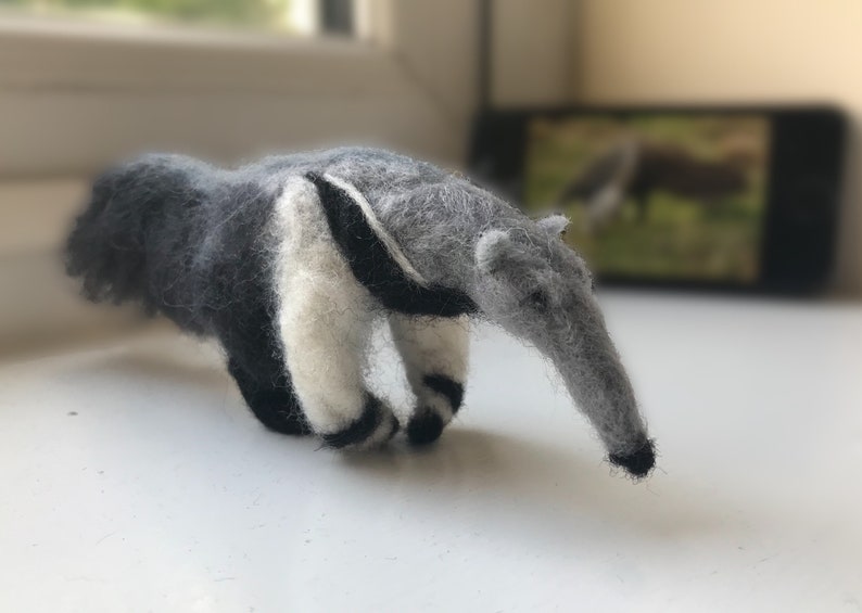 Anteater Felt Felted Needle Felt Giant Anteater Handmade Animal Wild - Etsy
