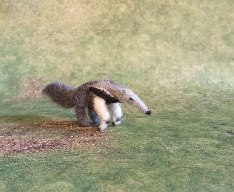 Anteater Needle Felt Miniature Giant Anteater Handmade Animal - Etsy