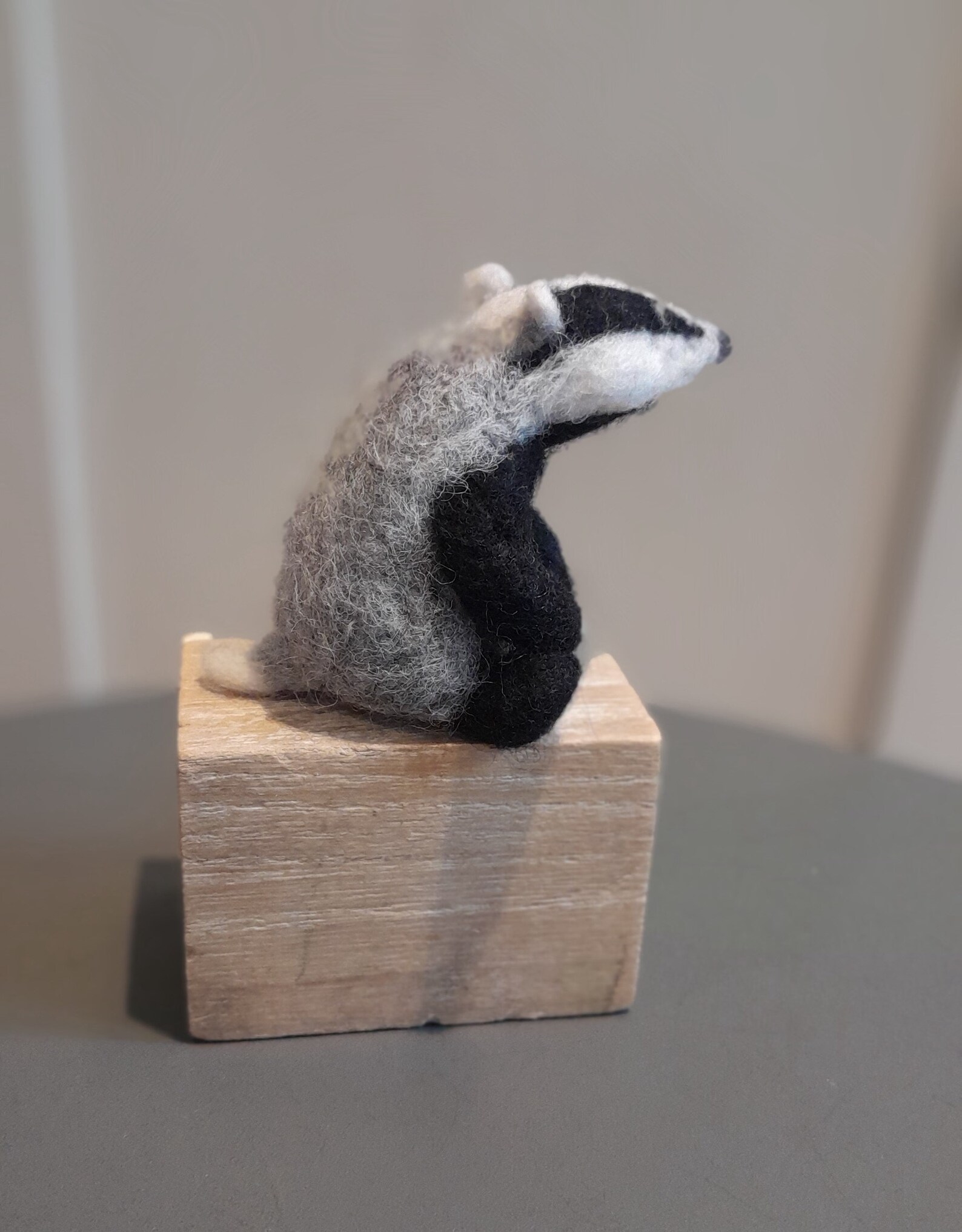 Badger Cute Needle Felted Figure Badger Ornament Figurine Felt Badger ...