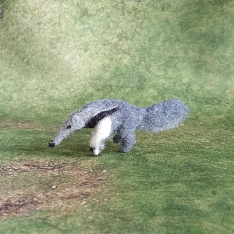 Anteater Needle Felt Miniature Giant Anteater Handmade Animal - Etsy