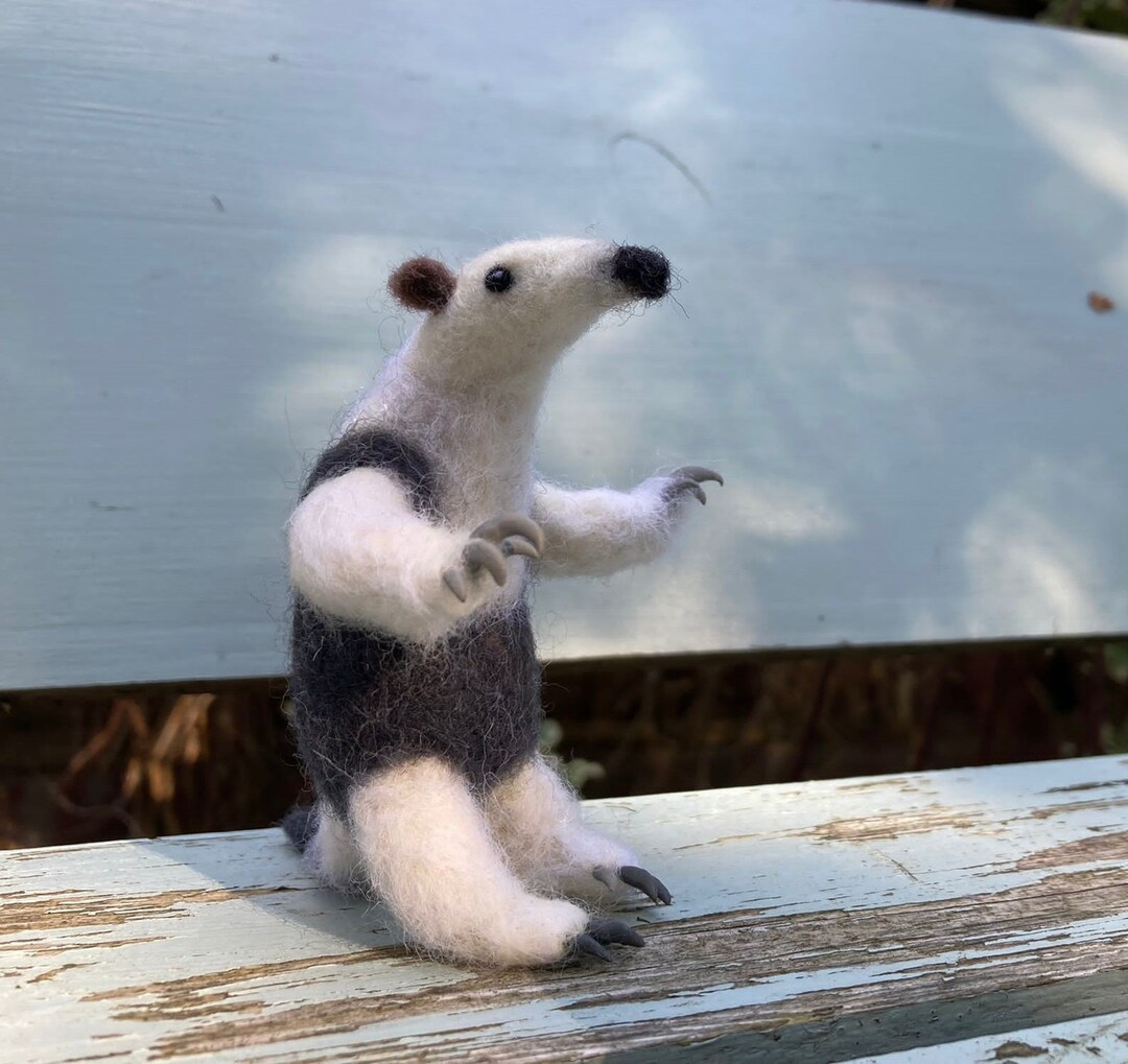 Tamandua Anteater Needle Felted, Felt Animal, Mrowkojad, Handmade Ooak ...