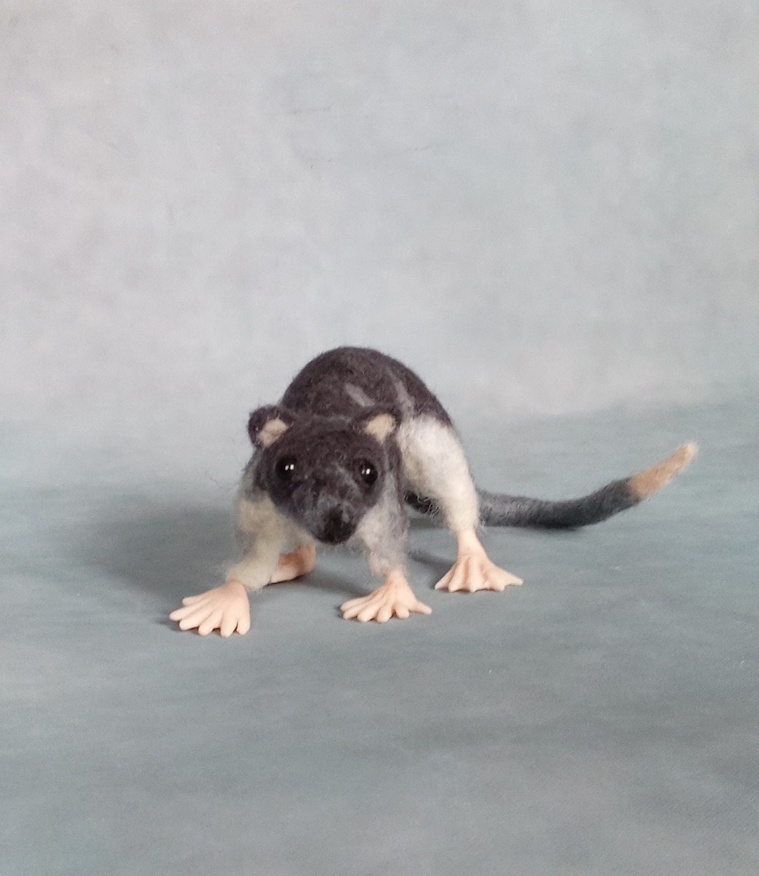 Needle Felted Yapok Figurine: Handmade Water Opossum Replica - Etsy
