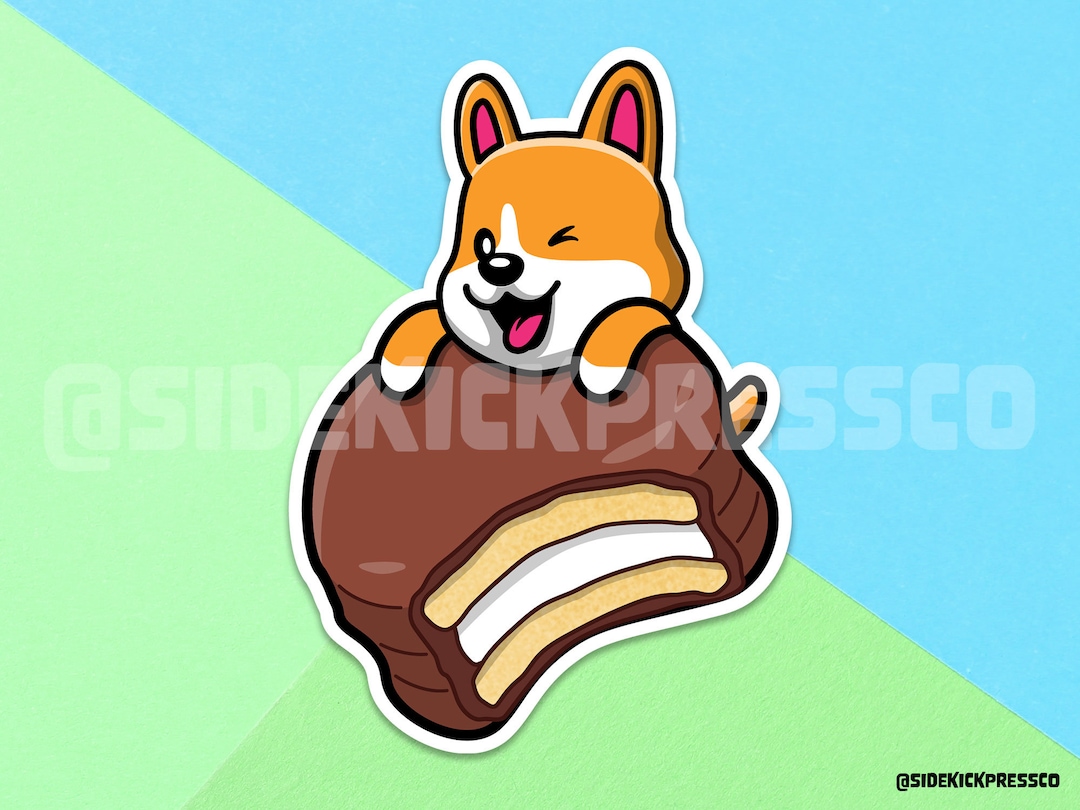 Choco Pie Sticker / Chocolate Korean Snack / Cute Stickers / Kawaii ...