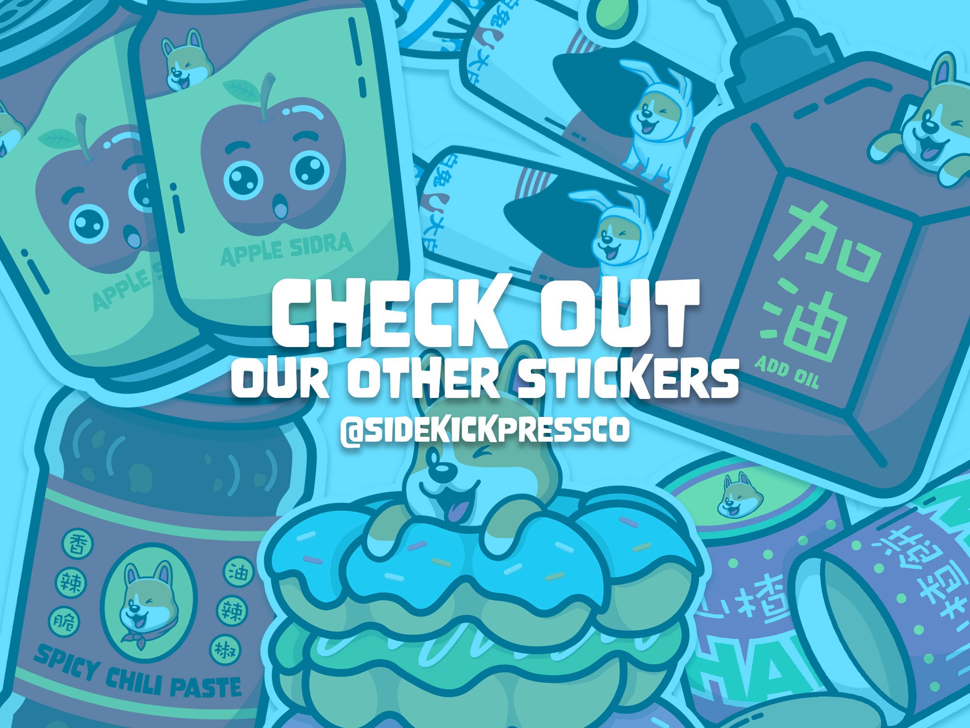 Bubble Tea Sticker Pack / Matcha Green Tea / Strawberry Boba / Brown ...