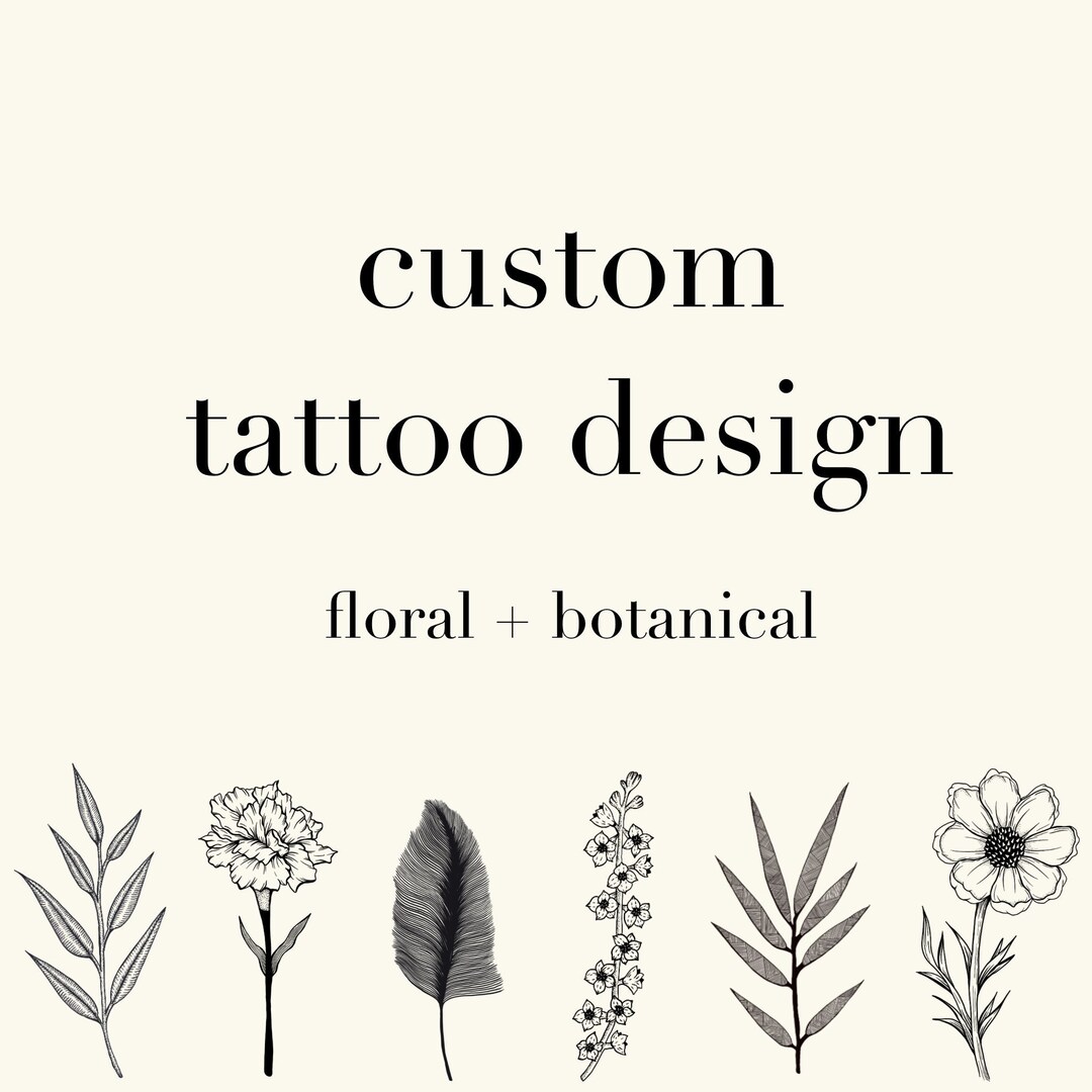 Custom Tattoo Design Floral Botanical Plant Birth Flower - Etsy