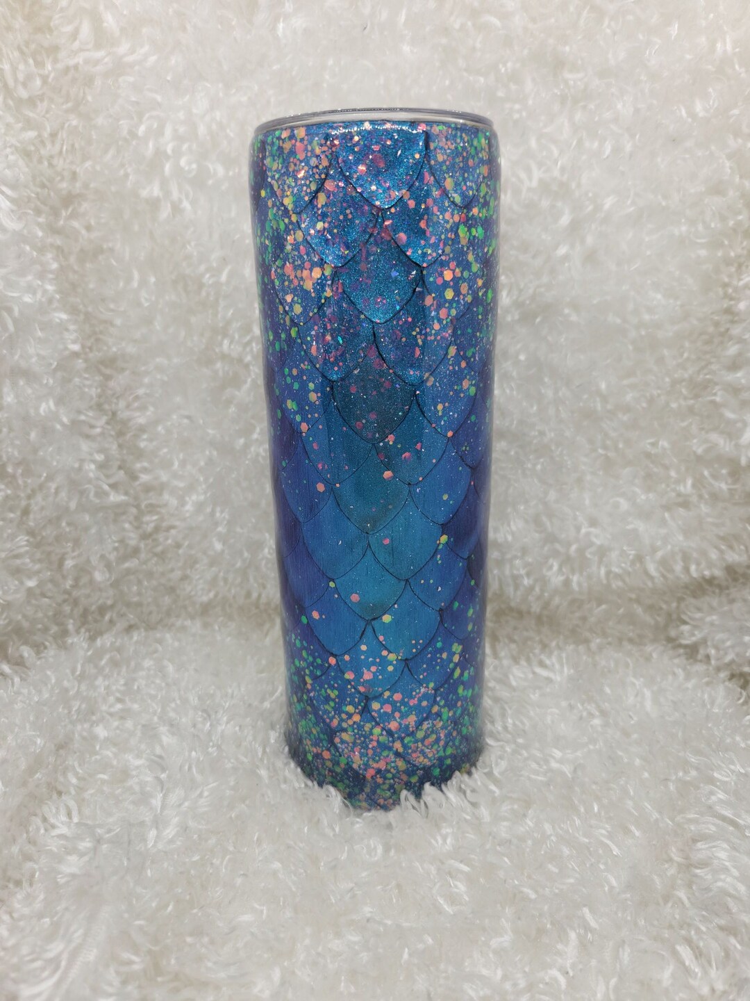 Mermaid Scale Glitter Tumbler, Custom Double Walled Cup - Etsy