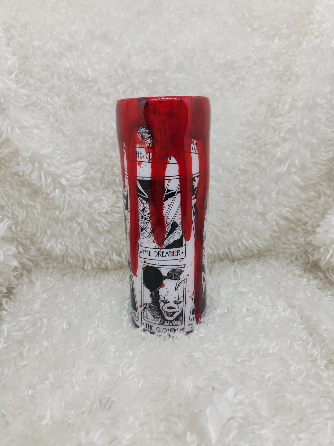Horror Movie Tumbler, Blood Drip Design, Spooky Halloween Cup - Etsy