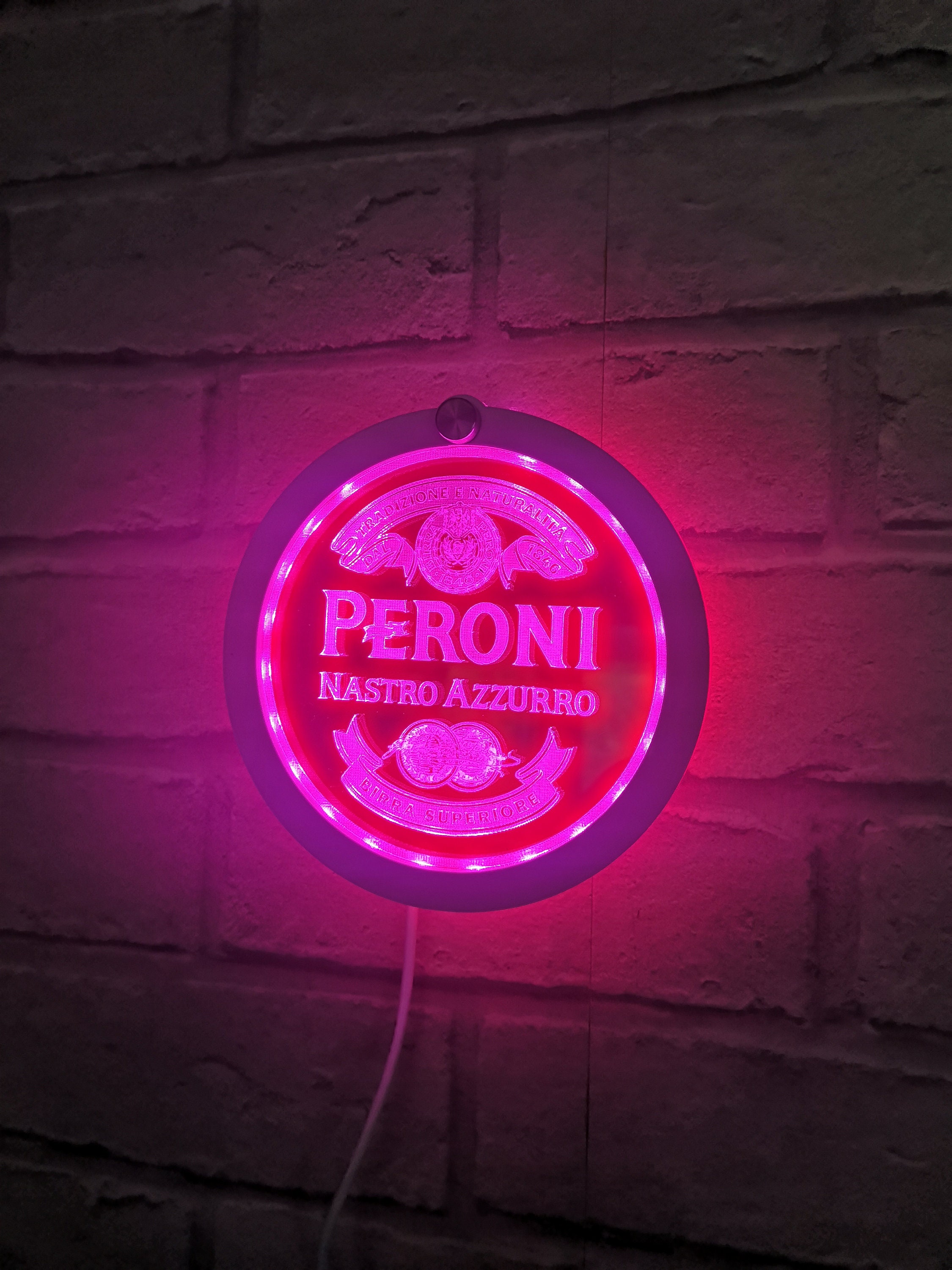 Peroni Amazing Led Round Light 7 Colour Changing With Remote - Etsy UK