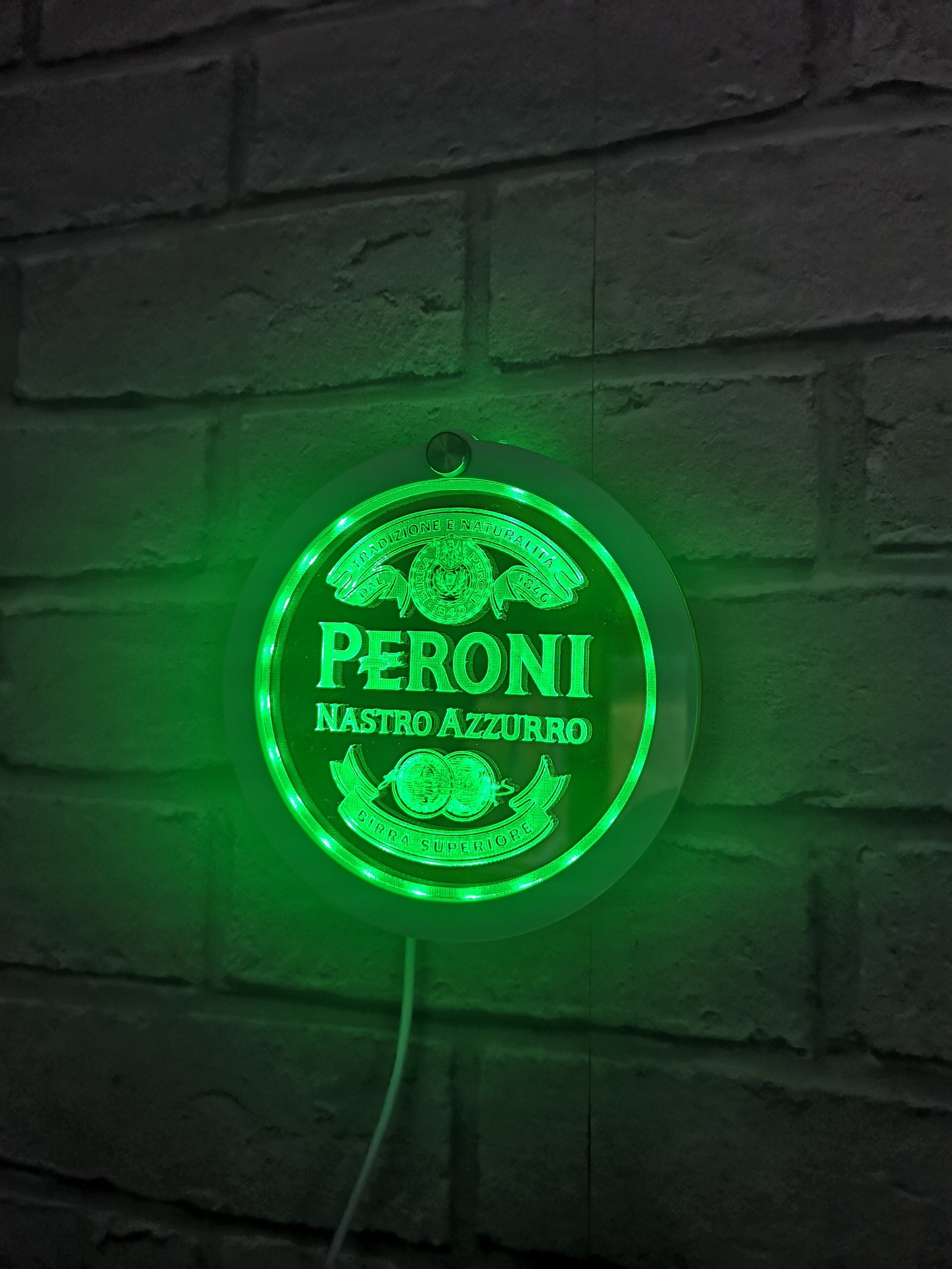 Peroni Amazing Led Round Light 7 Colour Changing With Remote - Etsy UK