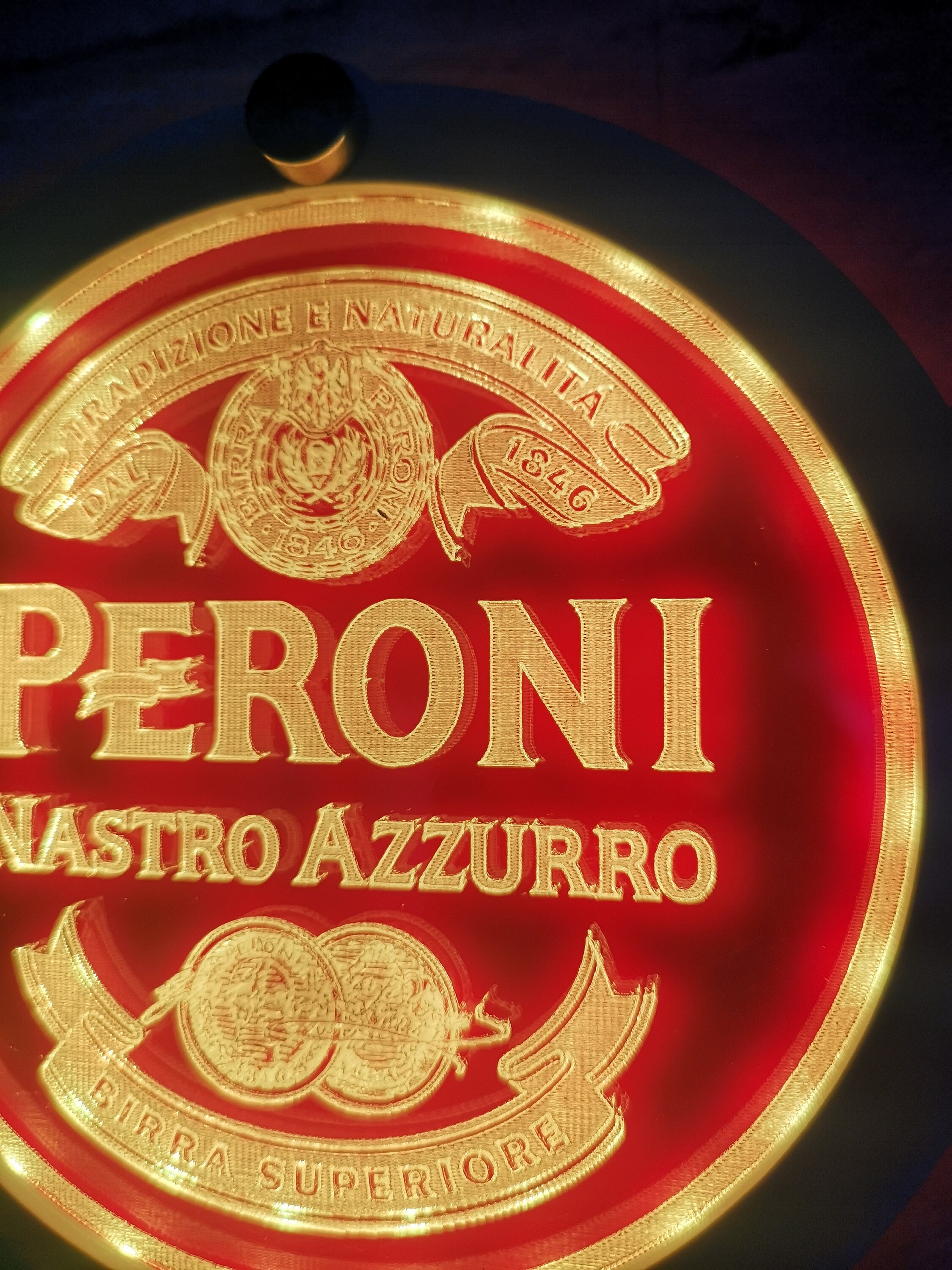 Peroni Amazing Led Round Light 7 Colour Changing With Remote - Etsy UK