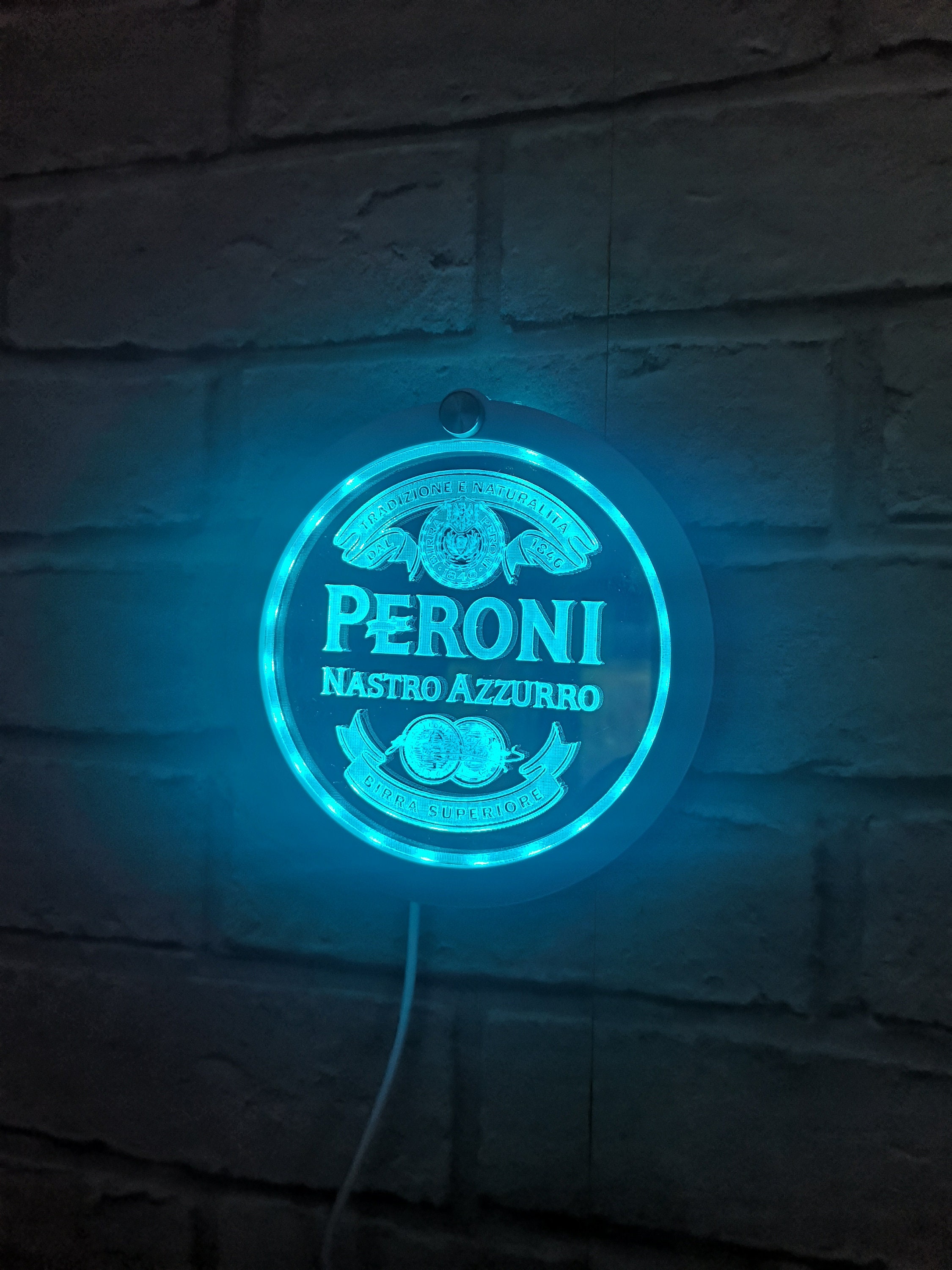 Peroni Amazing Led Round Light 7 Colour Changing With Remote - Etsy UK