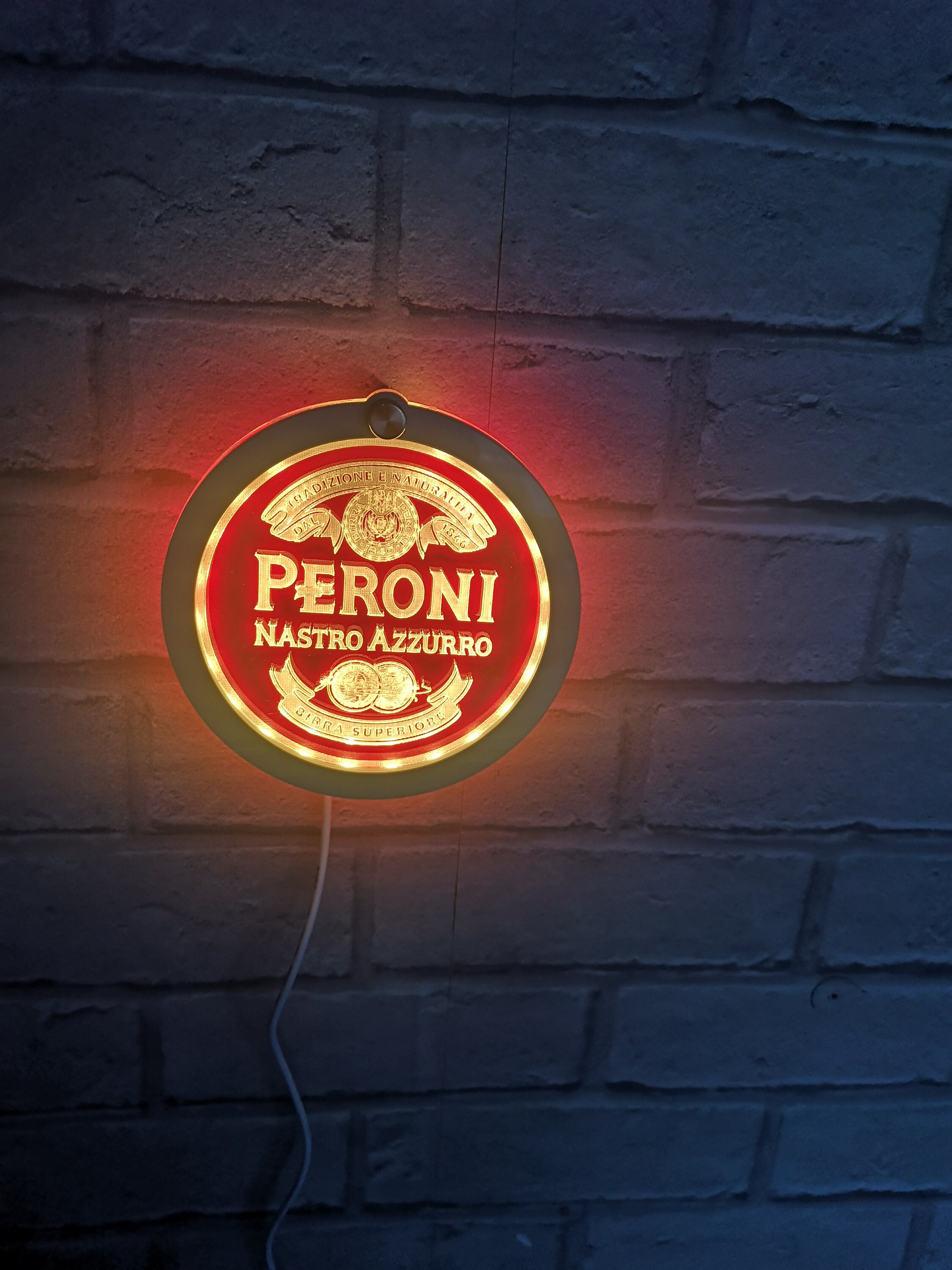 Peroni Amazing Led Round Light 7 Colour Changing With Remote - Etsy UK