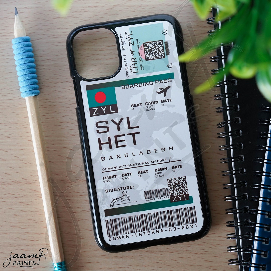 Boarding Pass Tag, Plane Ticket, Travel Phone Case for iPhone 13 Pro ...